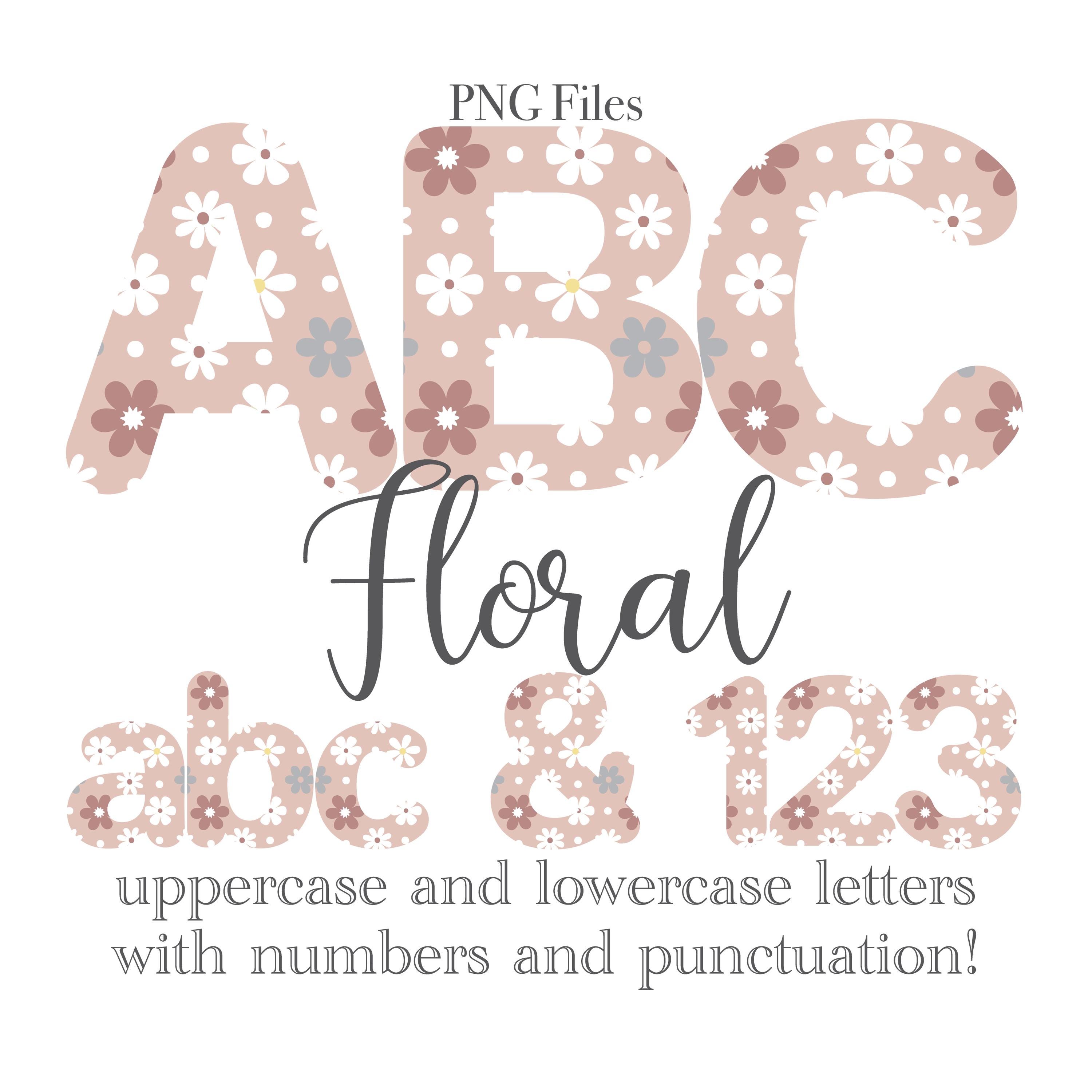 Floral Letters PNG, Floral Alphabet Letters and Numbers, Floral Alpha ...