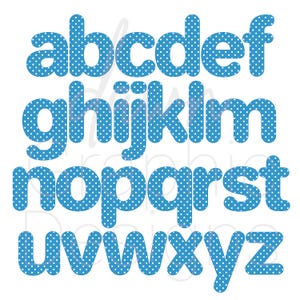 Blue Polka Dots Letters PNG, Polka Dot Lettering and Numbers ...