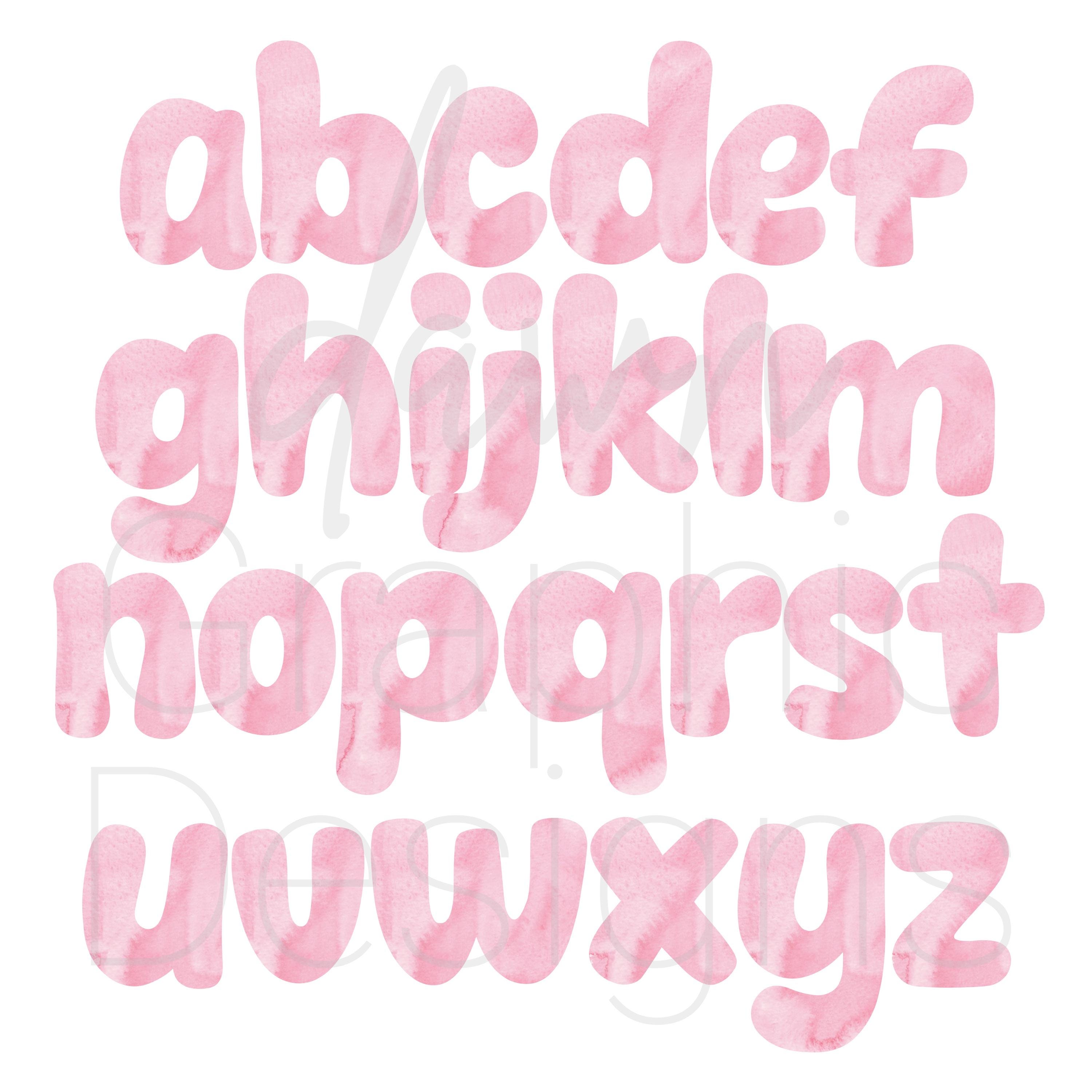 Pink Watercolor Letters Png, Pink Lettering, Watercolor Art, Watercolor ...