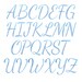 Blue Watercolor Letters and Numbers, Script Watercolor Lettering ...