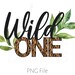Wild One 1st Birthday Safari Jungle PNG, Watercolor Leaves, Wild One ...