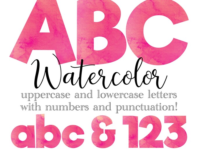 Alphabet Watercolor, Hand Painted Letters, Hand Painted Alphabet ...