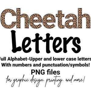 Cheetah Print Lettering, Animal Print Alphabet Letters, PNG Letters ...
