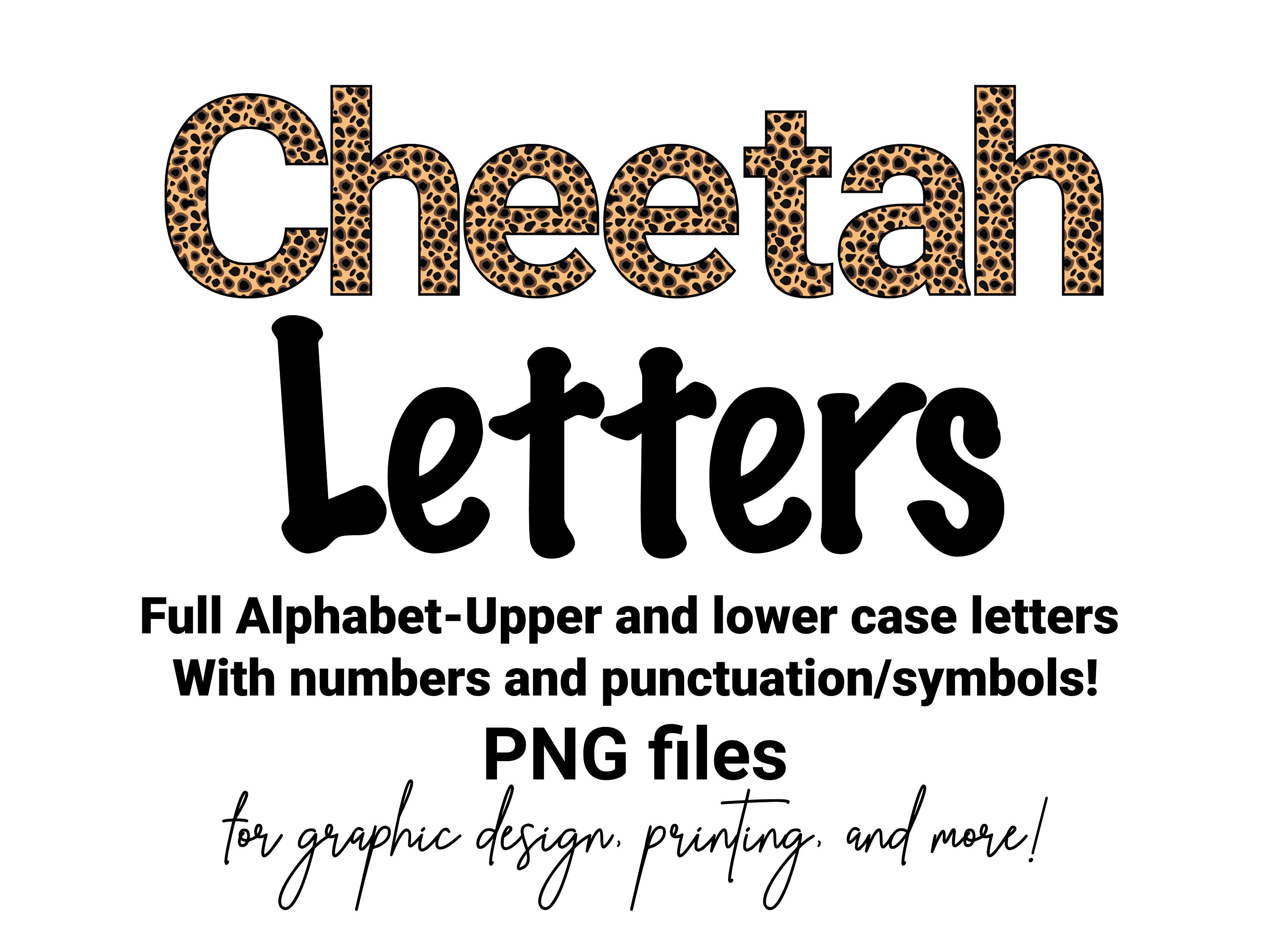 Cheetah Print Lettering, Animal Print Alphabet Letters, PNG Letters ...