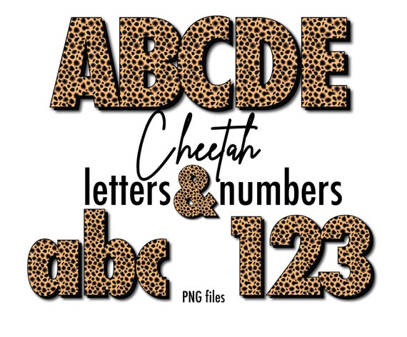 Cheetah Print Lettering 3D Animal Print Alphabet Letters PNG - Etsy