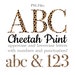 Cheetah Print Letters, Animal Print Alphabet Lettering, PNG Letters ...