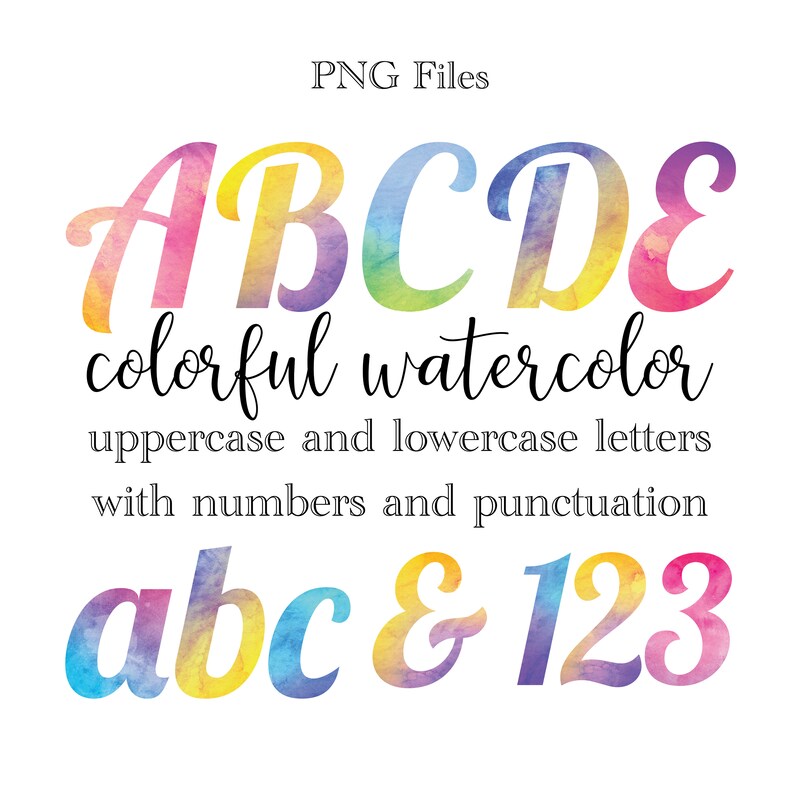 Rainbow Letters - Etsy