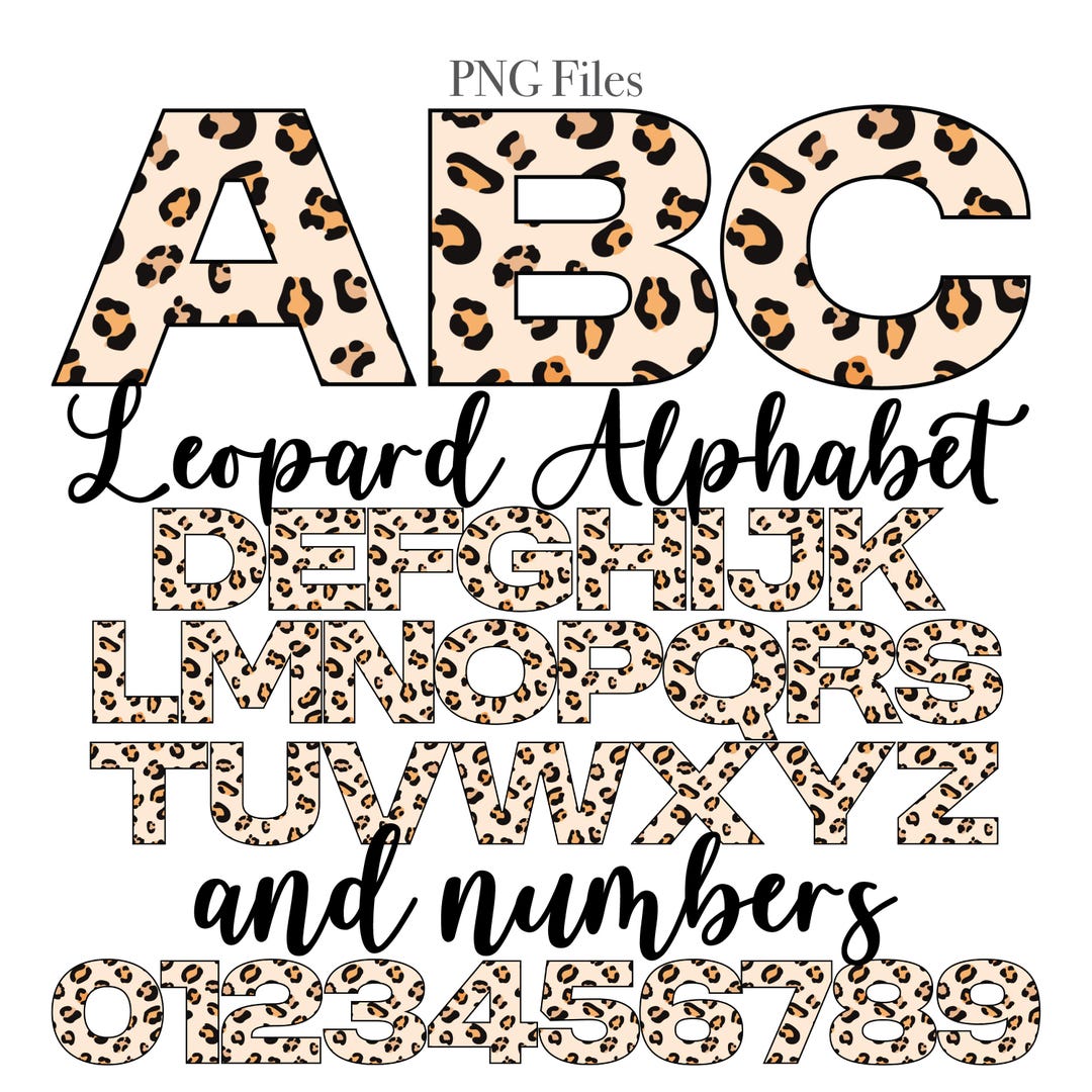 Leopard Letters PNG, Animal Print Alphabet Letters, PNG Letters, Safari ...