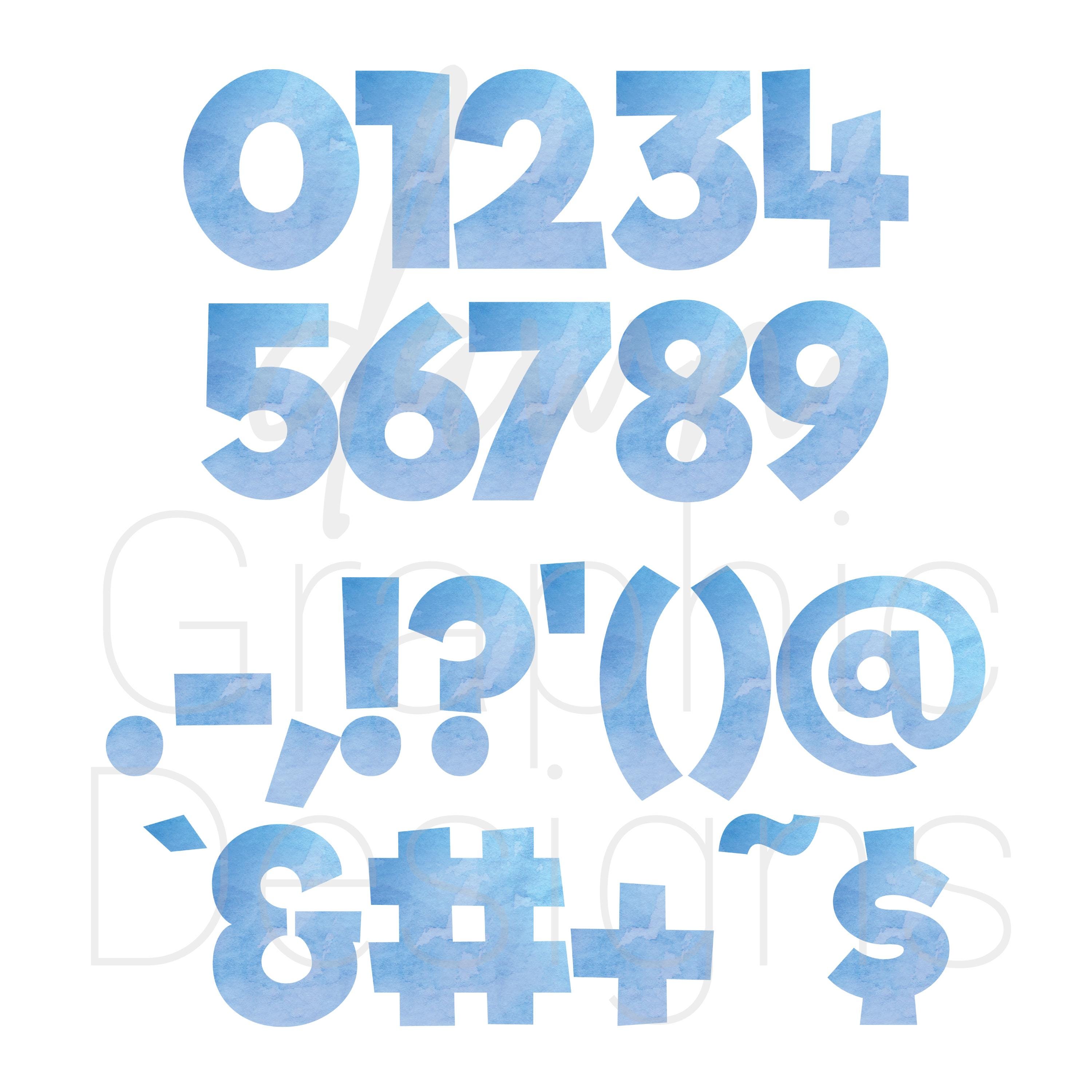 Blue Watercolor Alphabet PNG Letters in Watercolor Art Watercolor ...