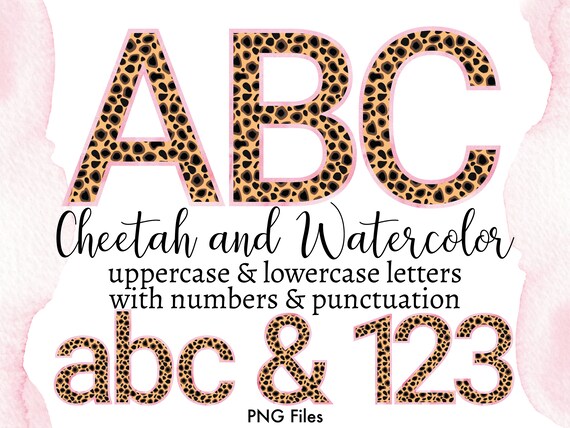 Pink Cheetah Letters