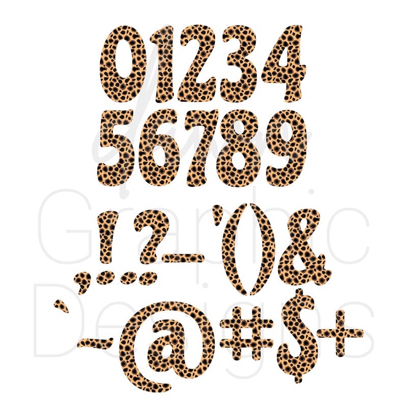 Cheetah Print Letters, Animal Print Alphabet Lettering, PNG Letters ...