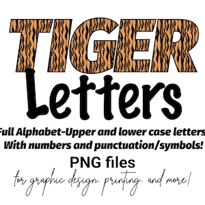 Tiger Print Lettering, Animal Print Alphabet Letters, PNG Letters ...
