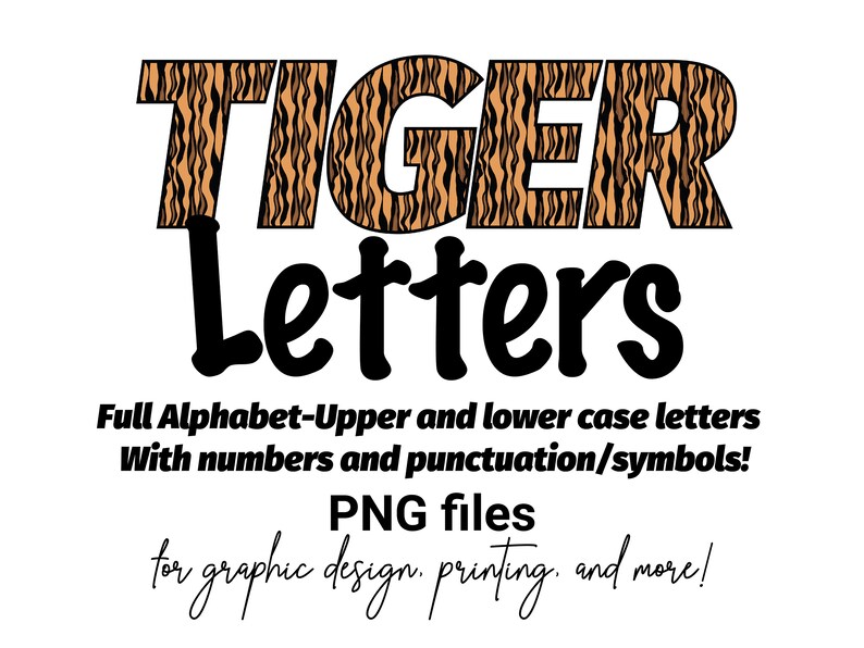 Tiger Print Lettering, Animal Print Alphabet Letters, PNG Letters ...