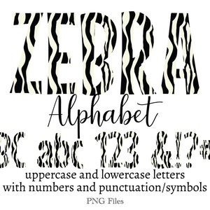 Zebra Print Letters, Animal Print Alphabet, Wild One, Sublimation ...