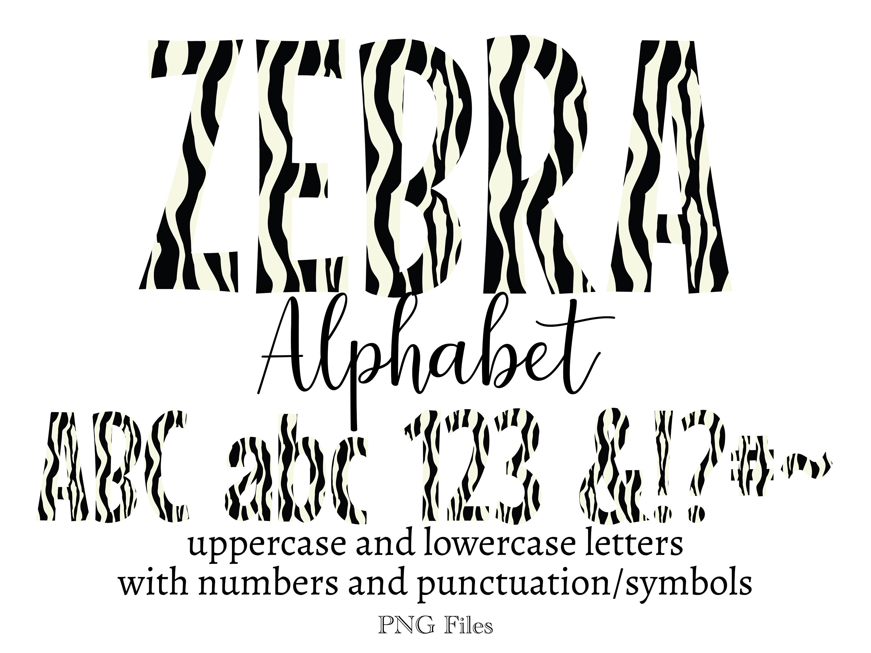 Zebra Print Letters, Animal Print Alphabet, Wild One, Sublimation ...