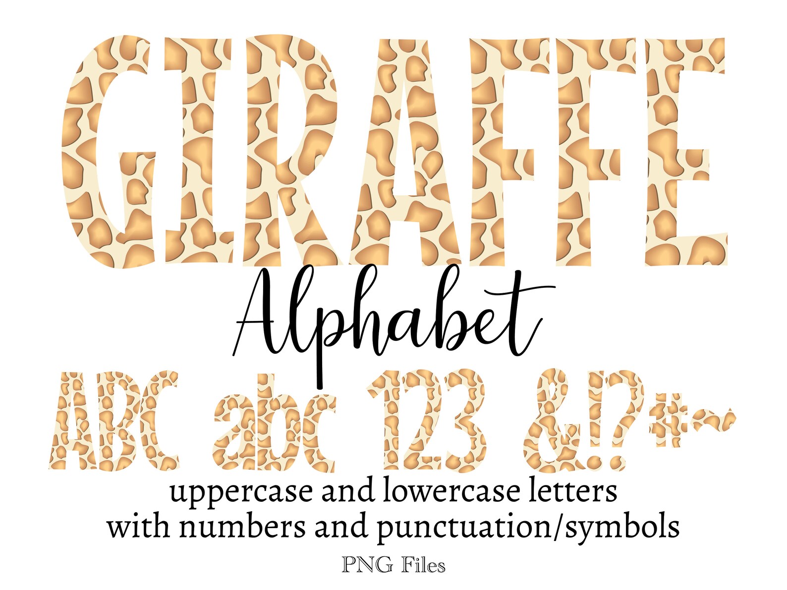 Giraffe Print Letters, Animal Print Alphabet, Wild One, Sublimation ...