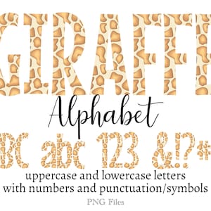 Giraffe Print Letters, Animal Print Alphabet, Wild One, Sublimation ...