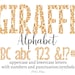 Giraffe Print Letters, Animal Print Alphabet, Wild One, Sublimation ...