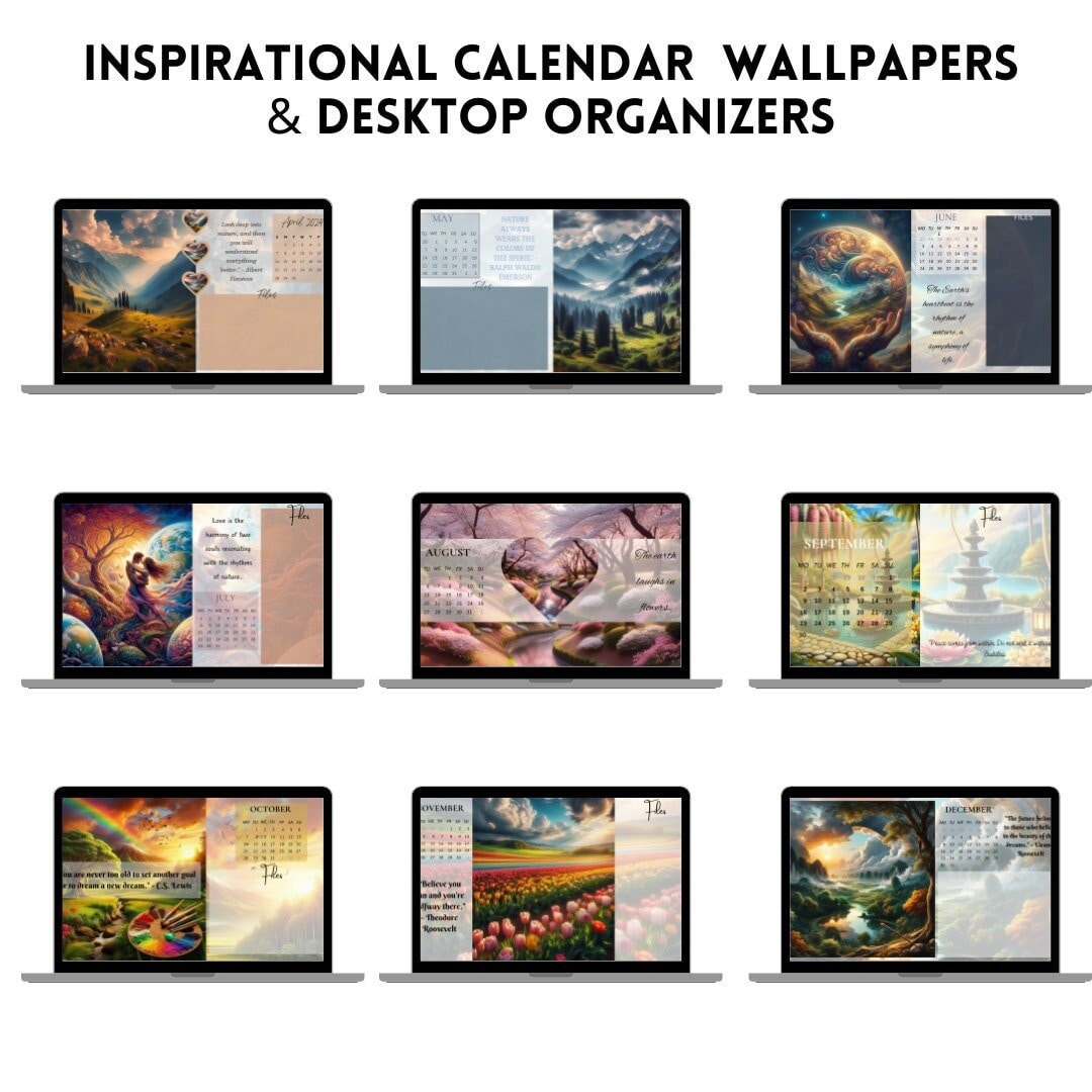 Desktop Wallpaper, Digital Desktop Organizer, Desktop Background ...