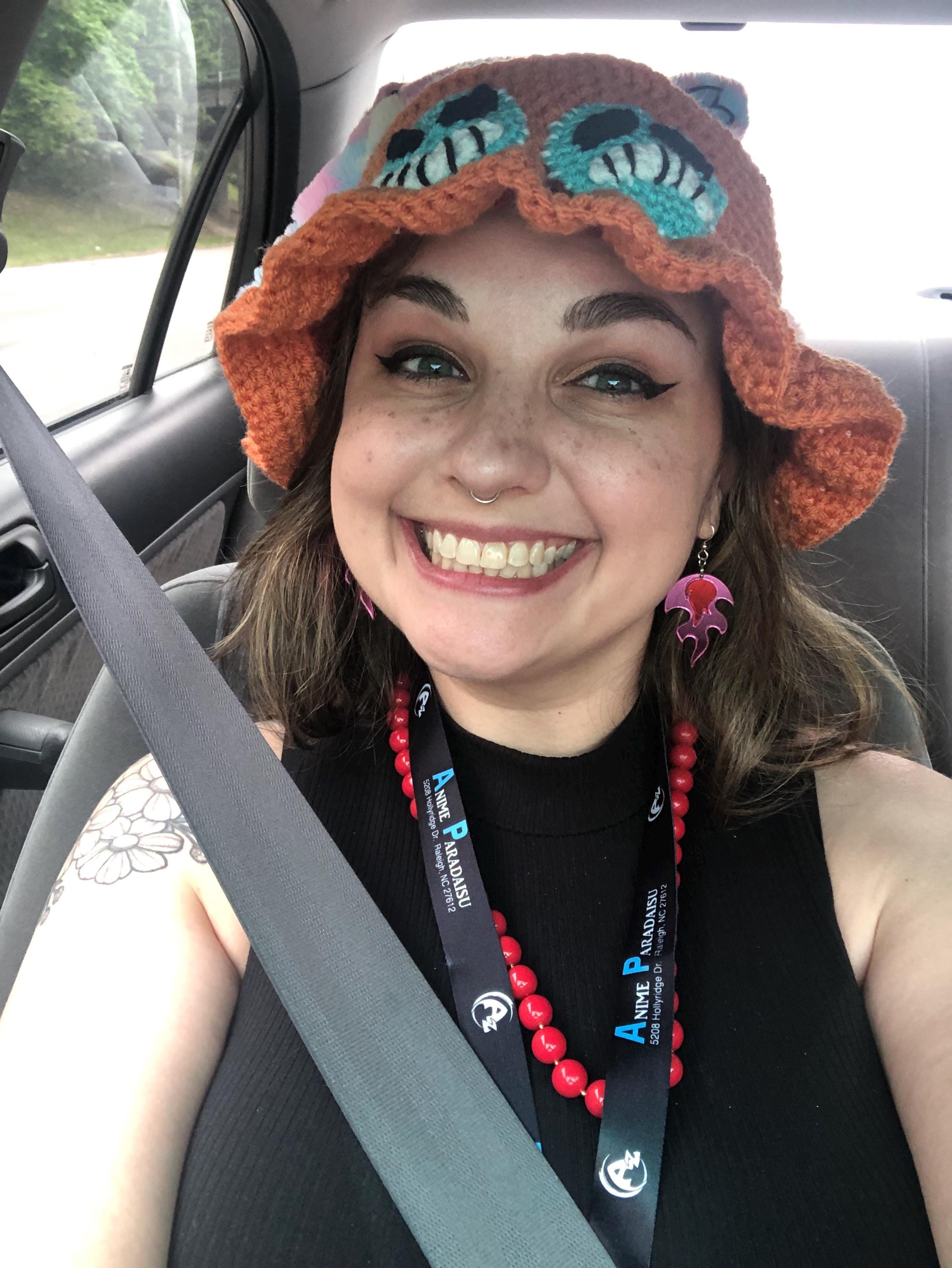 Portgas D. Ace Crocheted Bucket Hat With Hand Sewn Details. Handmade by ...