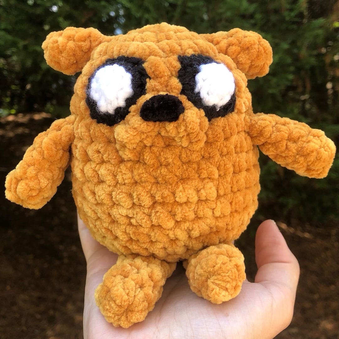 MADE TO ORDER! Crocheted Sitting Jake the Dog Plush With Hand ...