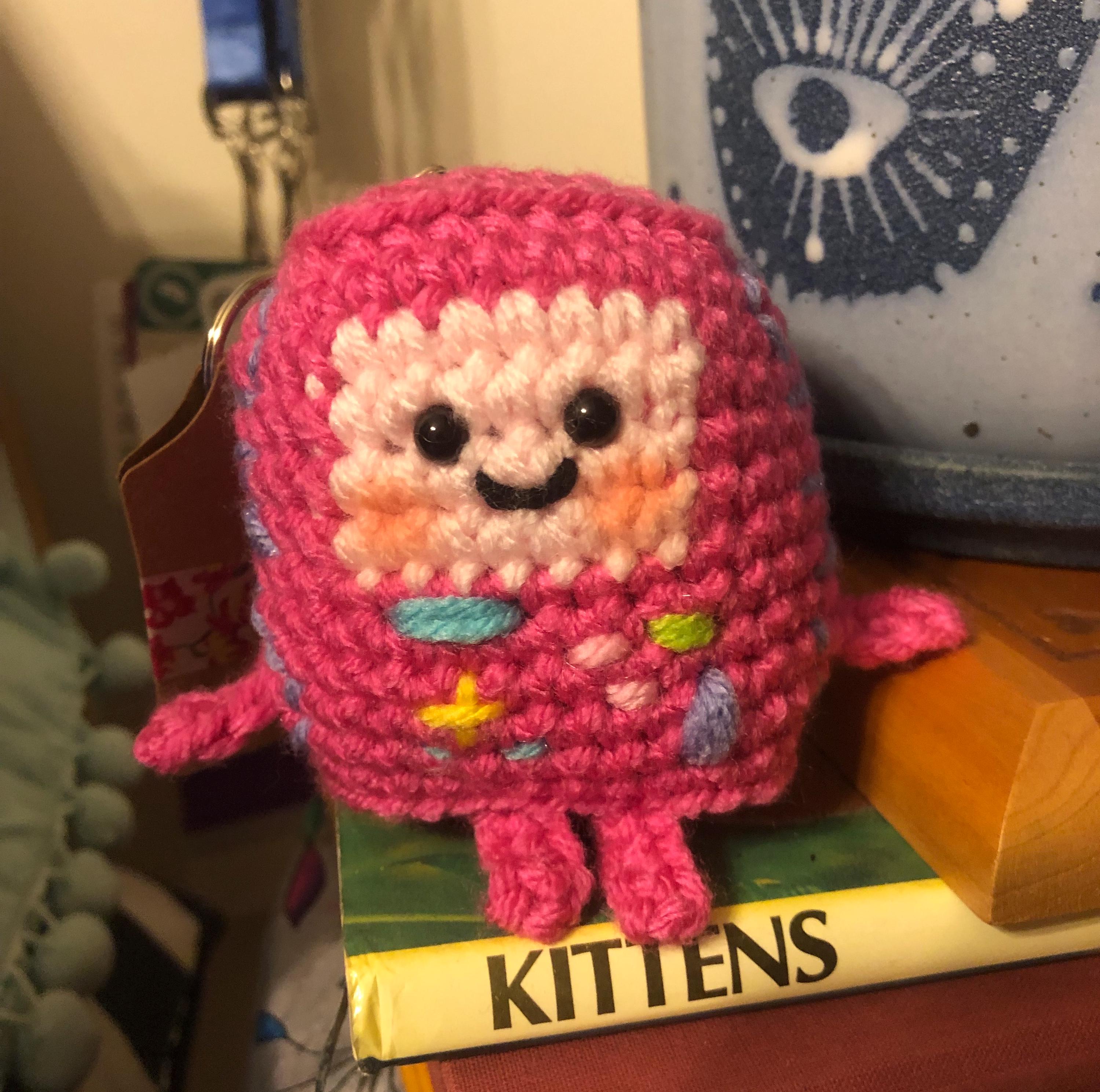Blushing BMO Crocheted Amigurumi Plush Keychain - Etsy