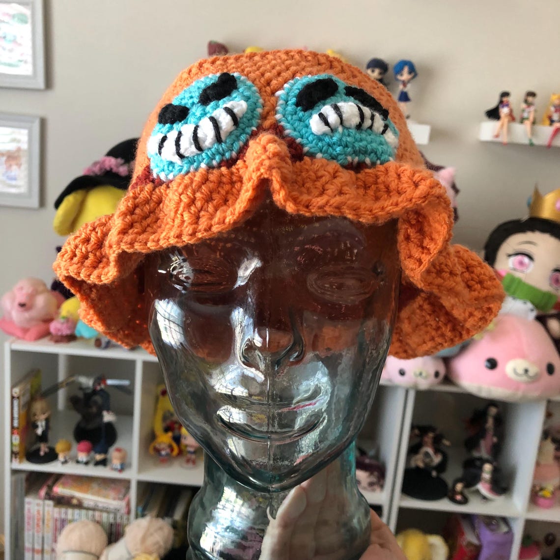 Portgas D. Ace Crocheted Bucket Hat With Hand Sewn Details. Handmade by ...