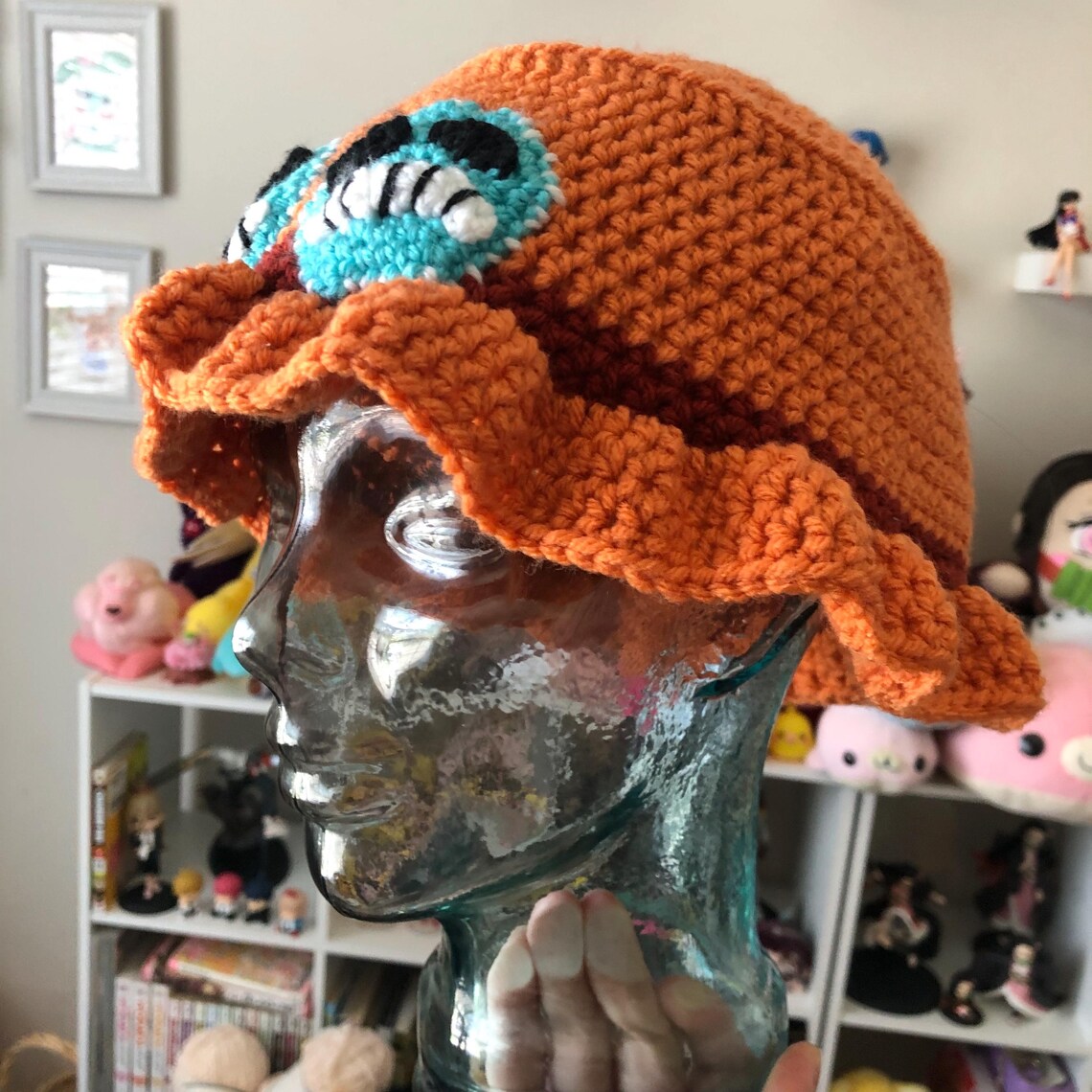 Portgas D. Ace Crocheted Bucket Hat With Hand Sewn Details. Handmade by ...