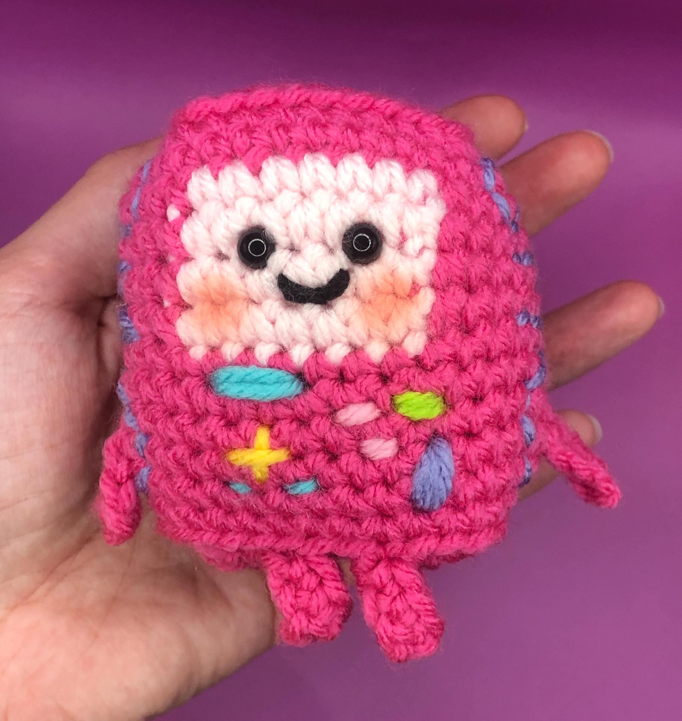 Blushing BMO Crocheted Amigurumi Plush Keychain - Etsy