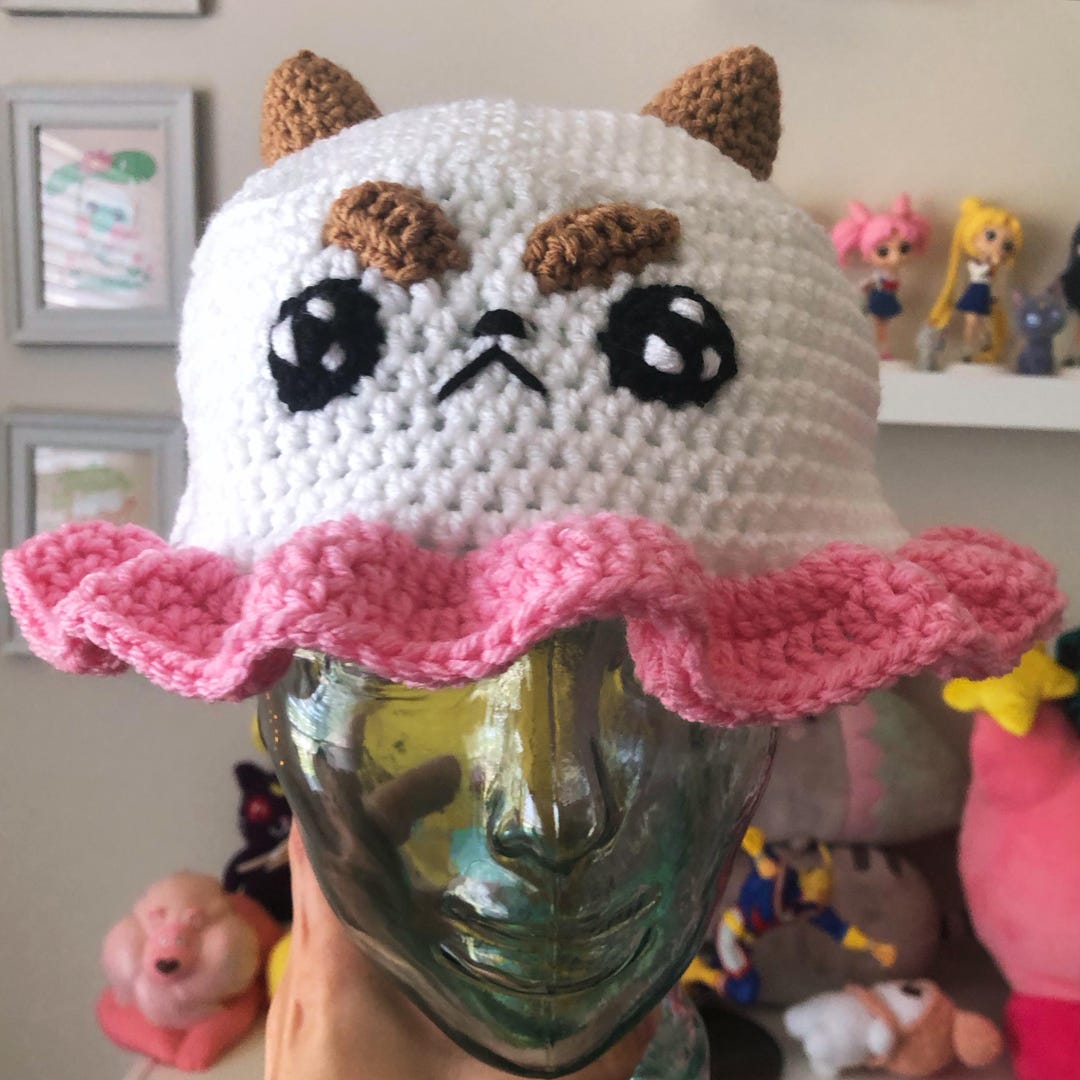 Morgana From Persona 5 Crocheted Bucket Hat With Hand Sewn Details - Etsy