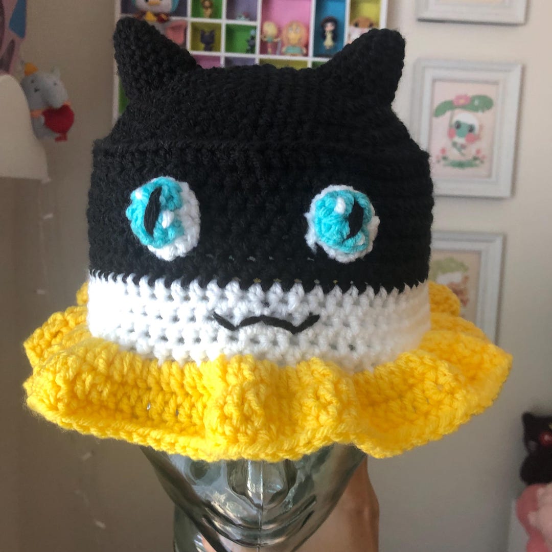 MADE TO ORDER — Morgana From Persona 5 Crocheted Bucket Hat With Hand ...
