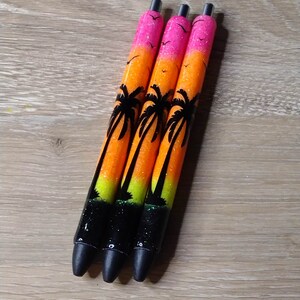 Palm Tree Beach Glitter Pen - Etsy