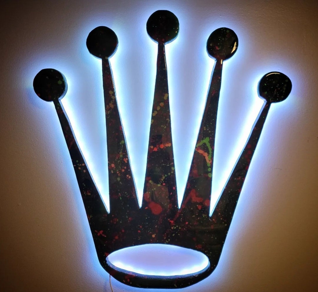 Crown Led Wood Sign With Resin Epoxy - Etsy