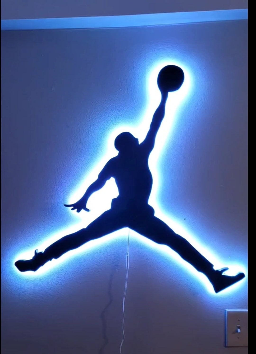 Jordan Led Wood Sign, Wall Decor, Hype Beast - Etsy