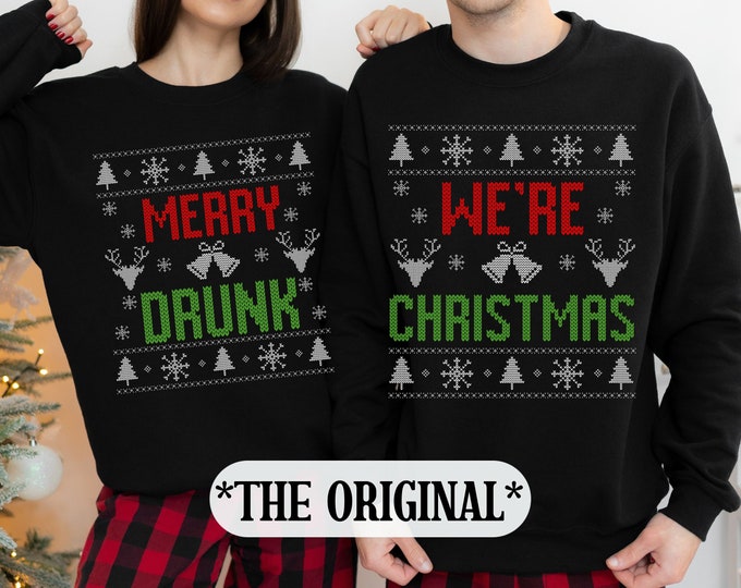 Funny Matching Couples Ugly Christmas Sweaters,mom Dad Gifts,his and ...