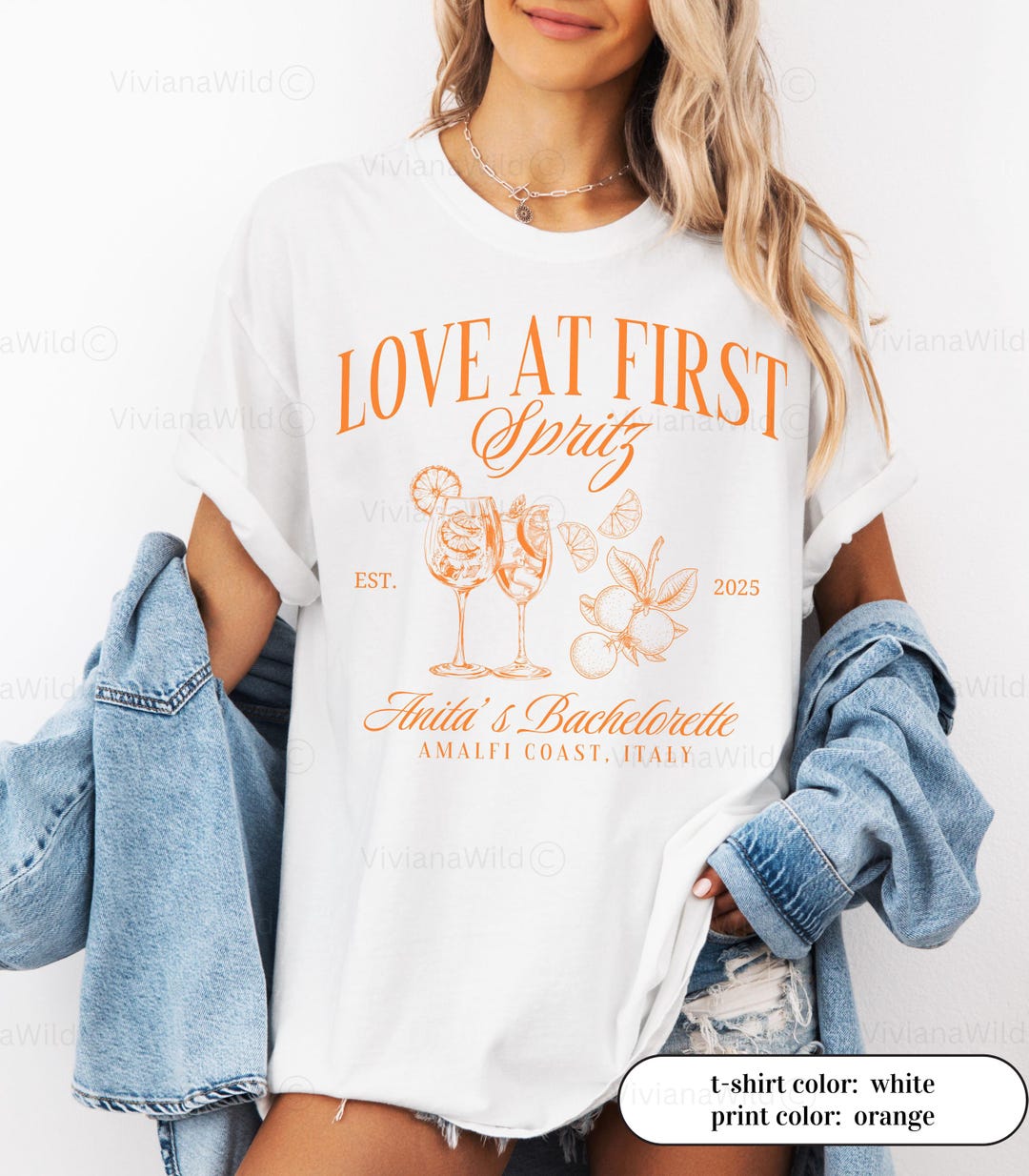 Custom Aperol Spritz Bachelorette Shirt Love at First Spritz Aperol ...