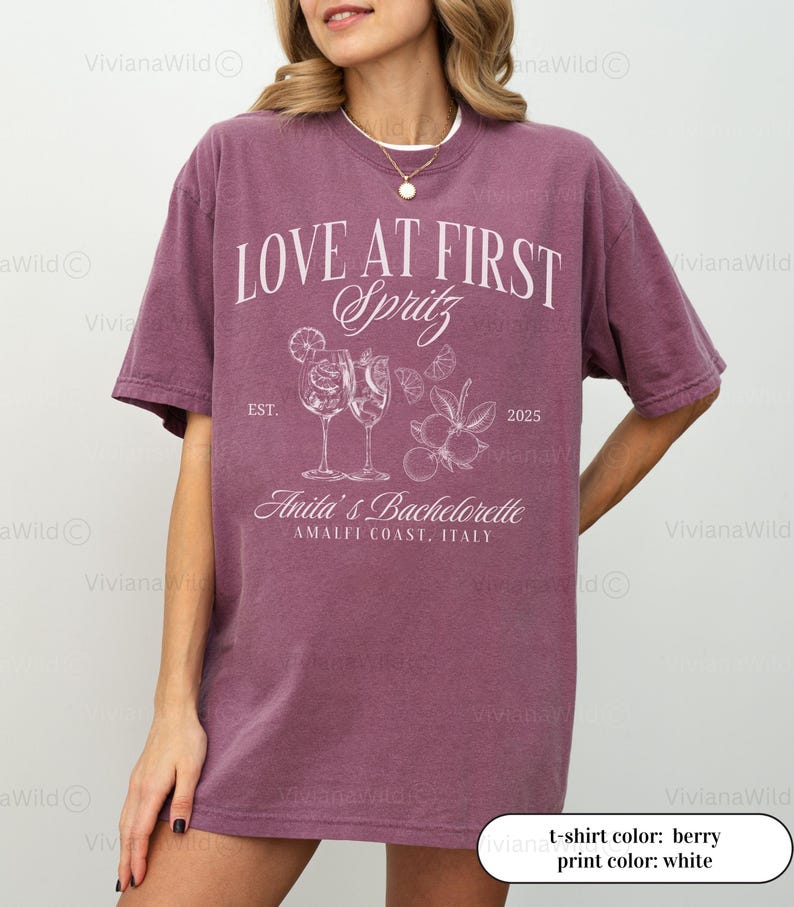 Custom Aperol Spritz Bachelorette Shirt Love at First Spritz Aperol ...