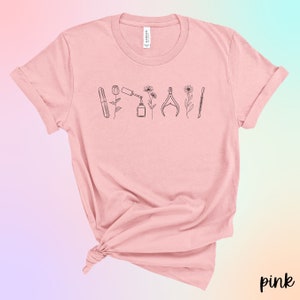 Minimalist Nail Tech T Shirt, Wildflower Nail Artist Shirt, Manicurist ...