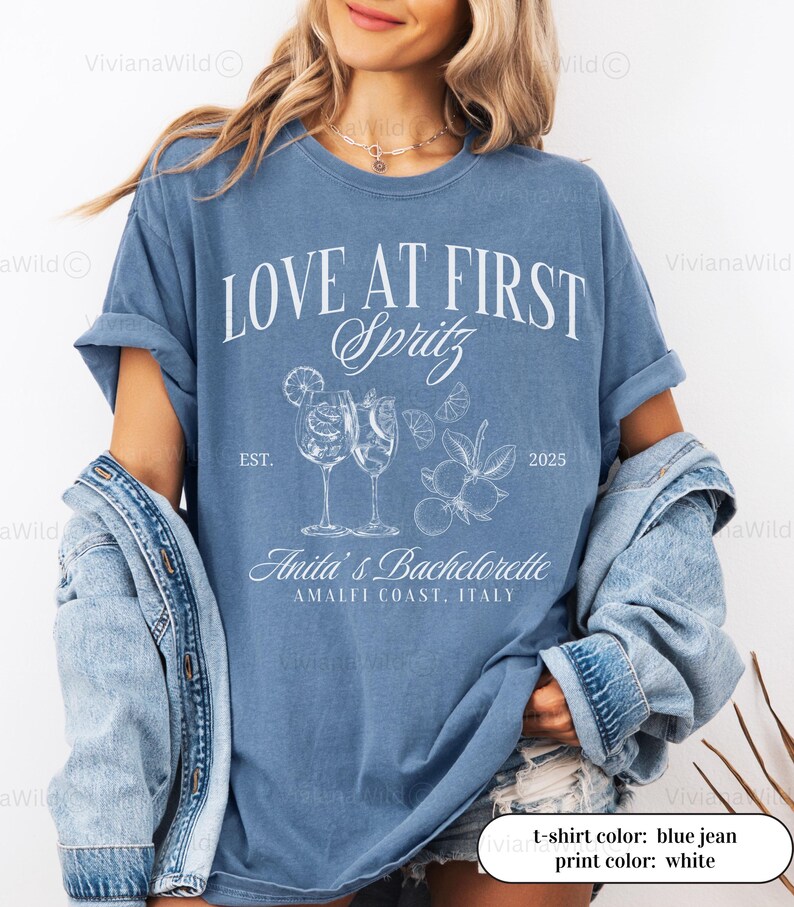 Custom Aperol Spritz Bachelorette Shirt Love at First Spritz Aperol ...