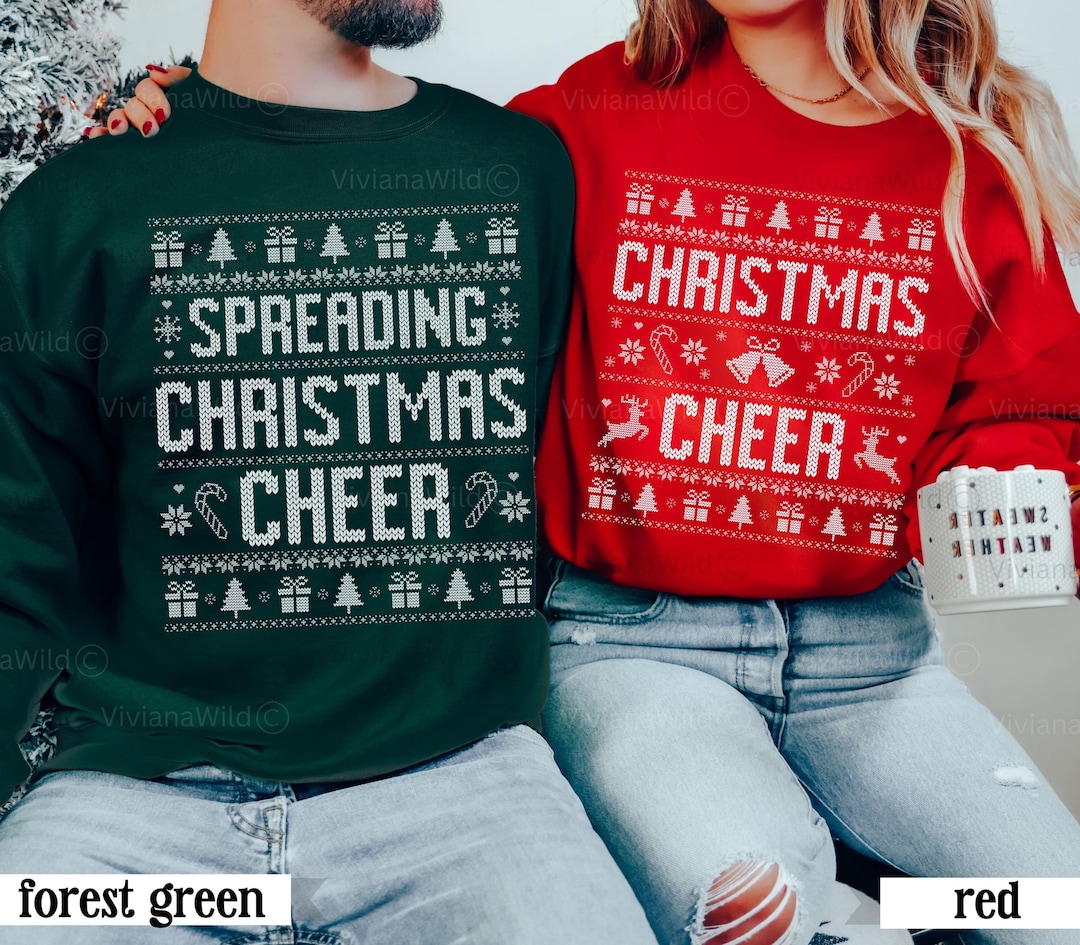 Couples Ugly Christmas Sweater, Adult Humor Christmas Sweater, Funny ...