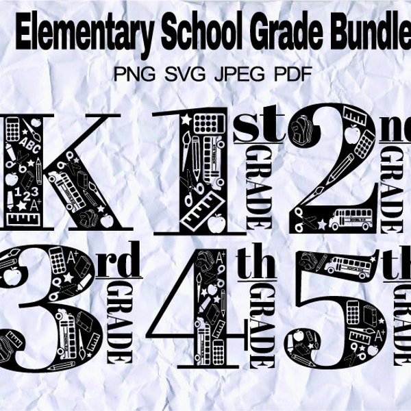 Elementary Numbers Svg - Etsy