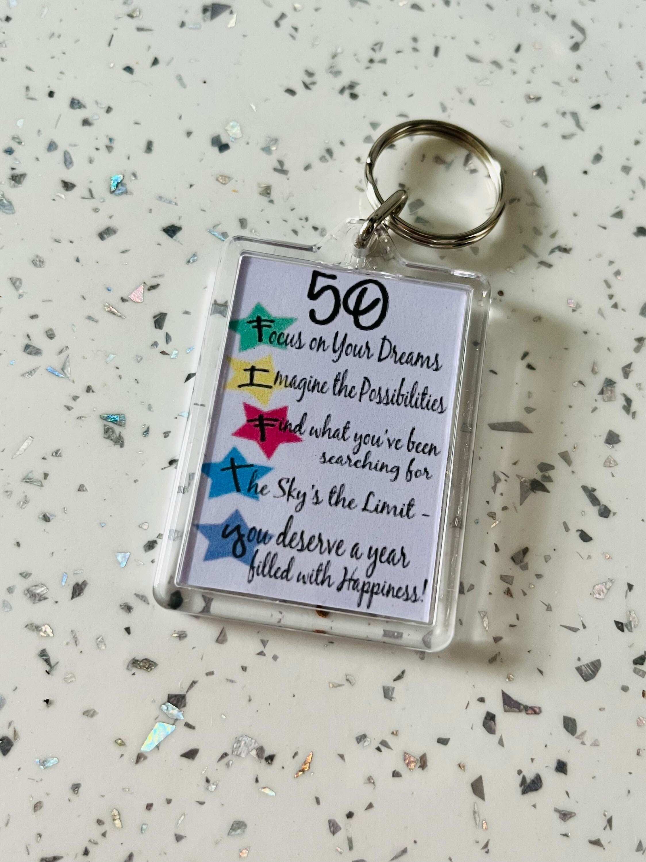 50th Birthday Gift. 50th Birthday Fridge Magnet and or Keyring - Etsy UK