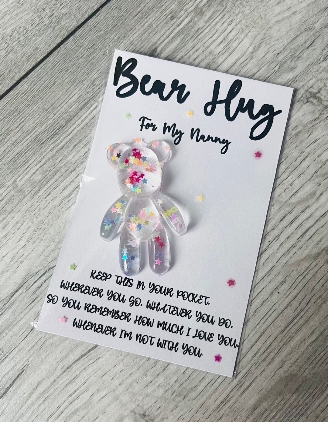 Nanny Bear Hug. Resin Bear Nanny Gift. Nanny Birthday, Mother’s Day ...