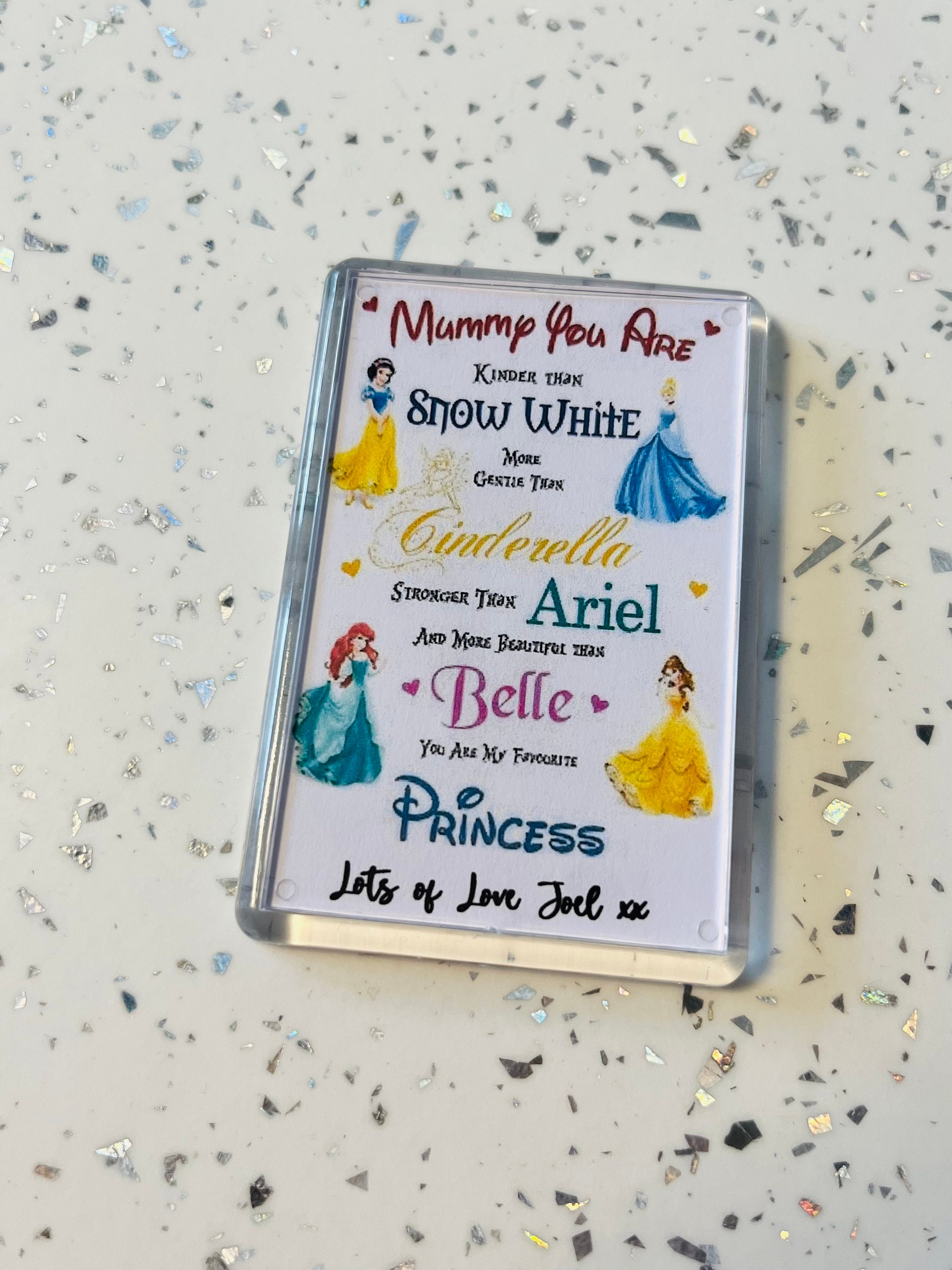 Personalised Mummy Disney Princess Fridge Magnet Gift. Lovely Gift for ...