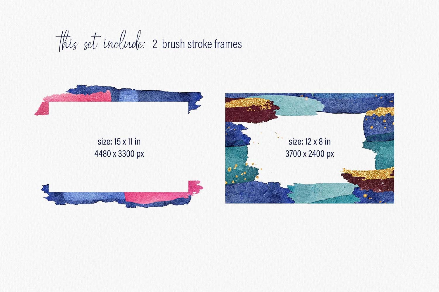 Watercolor Splash Clipart & Gold Glitter Brush Stroke Png Abstract ...