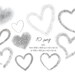 Glitter Heart Png Clipart. Silver Glitter Overlay Heart Frame Png ...
