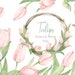 Watercolor Tulip Clipart Border Frame Clipart. Spring Flower Wreath Png ...