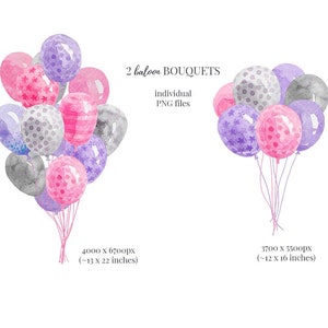 Watercolor Balloon Clipart. Birthday Clipart. Cute Clipart for Baby ...