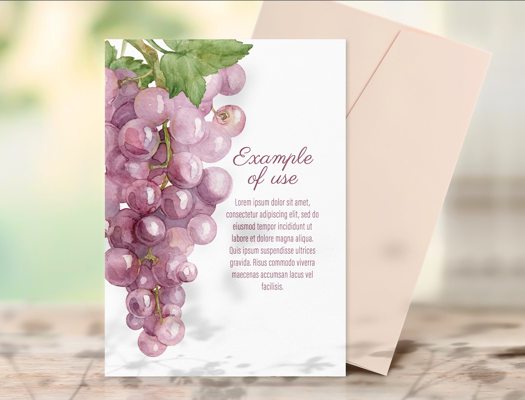 Watercolor Grape Clipart Red Wine Grapes Png for Digital Scrapbook ...