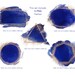 Watercolor Splash Frames Clipart. Sapphire Blue and Gold Glitter Brush ...